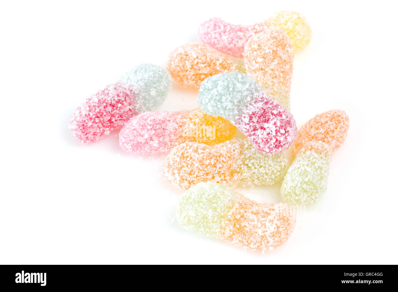 Colorful Fizzy Sticks Over White Background Stock Photo - Alamy