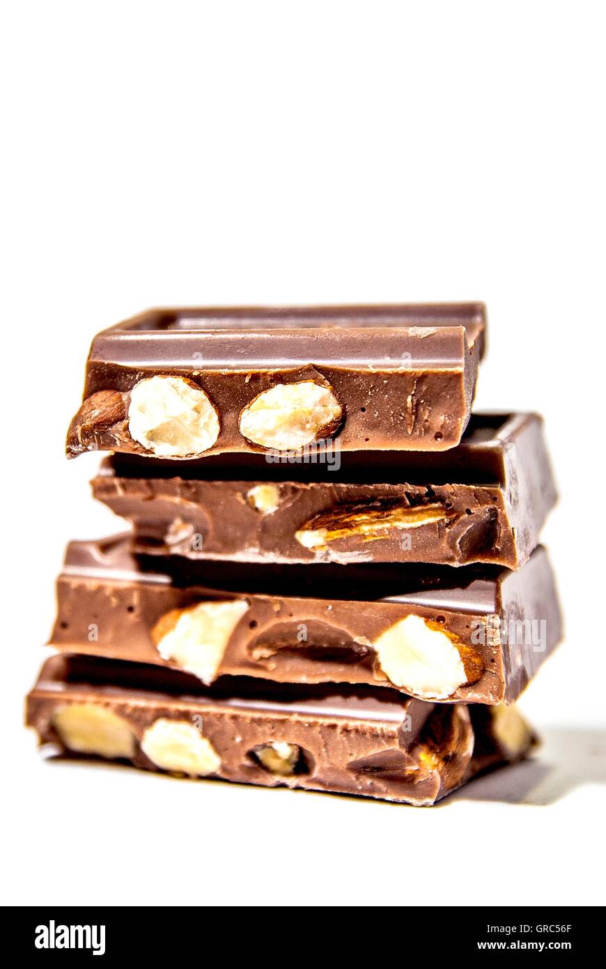 Chocolate, Chocolate Pieces Stock Photo - Alamy