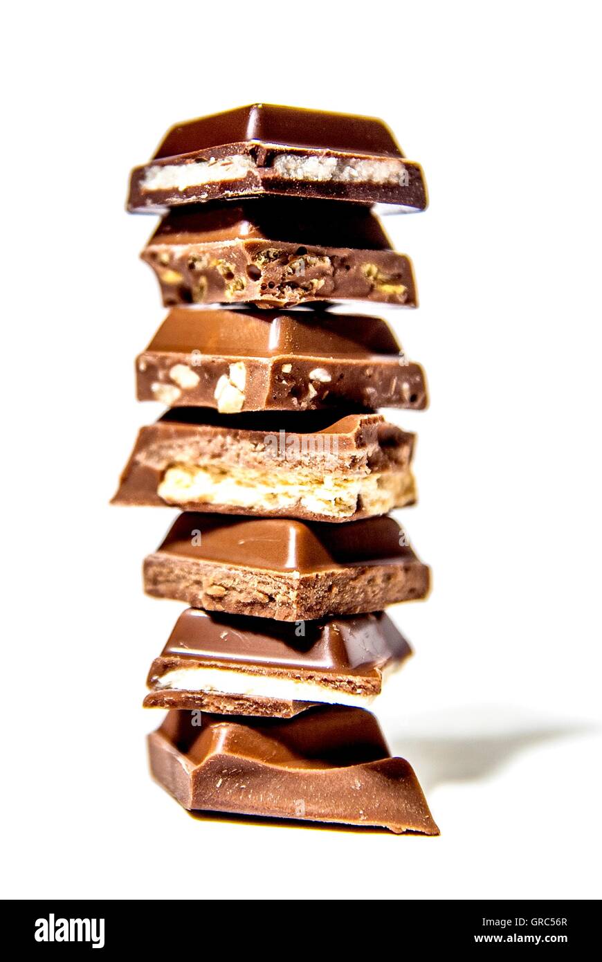 Chocolate, Chocolate Pieces Stock Photo - Alamy