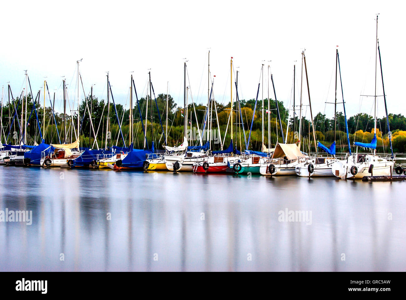 Sailing Boats At Berth Stock Photo - Alamy