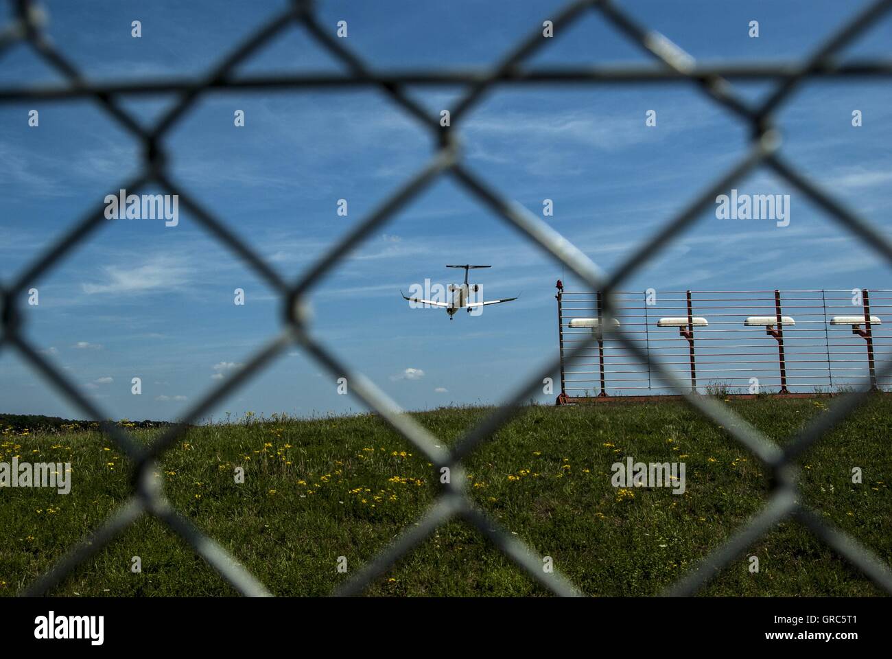 Landing At The Airport V Stock Photo - Alamy