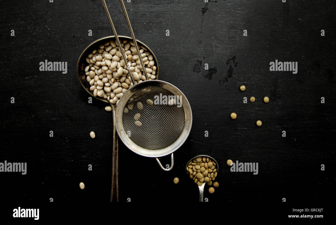 Utensils Kitchen Spoons Metal Food Vegetables Quantity Diet Variety ...
