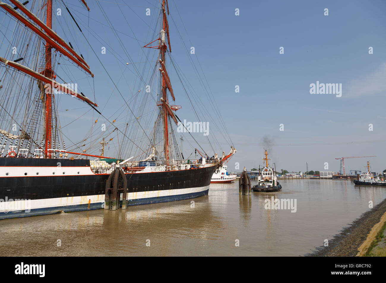 The Sedov On His Way To Emden Stock Photo - Alamy