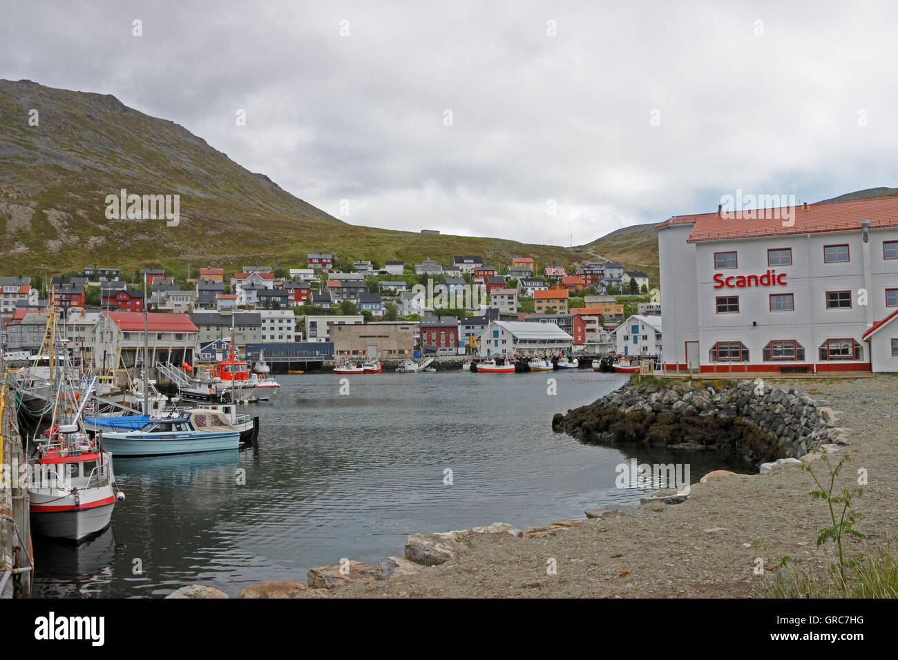Honningsvag Harbour Nordkapp, Finnmark, Norway Stock Photo - Alamy