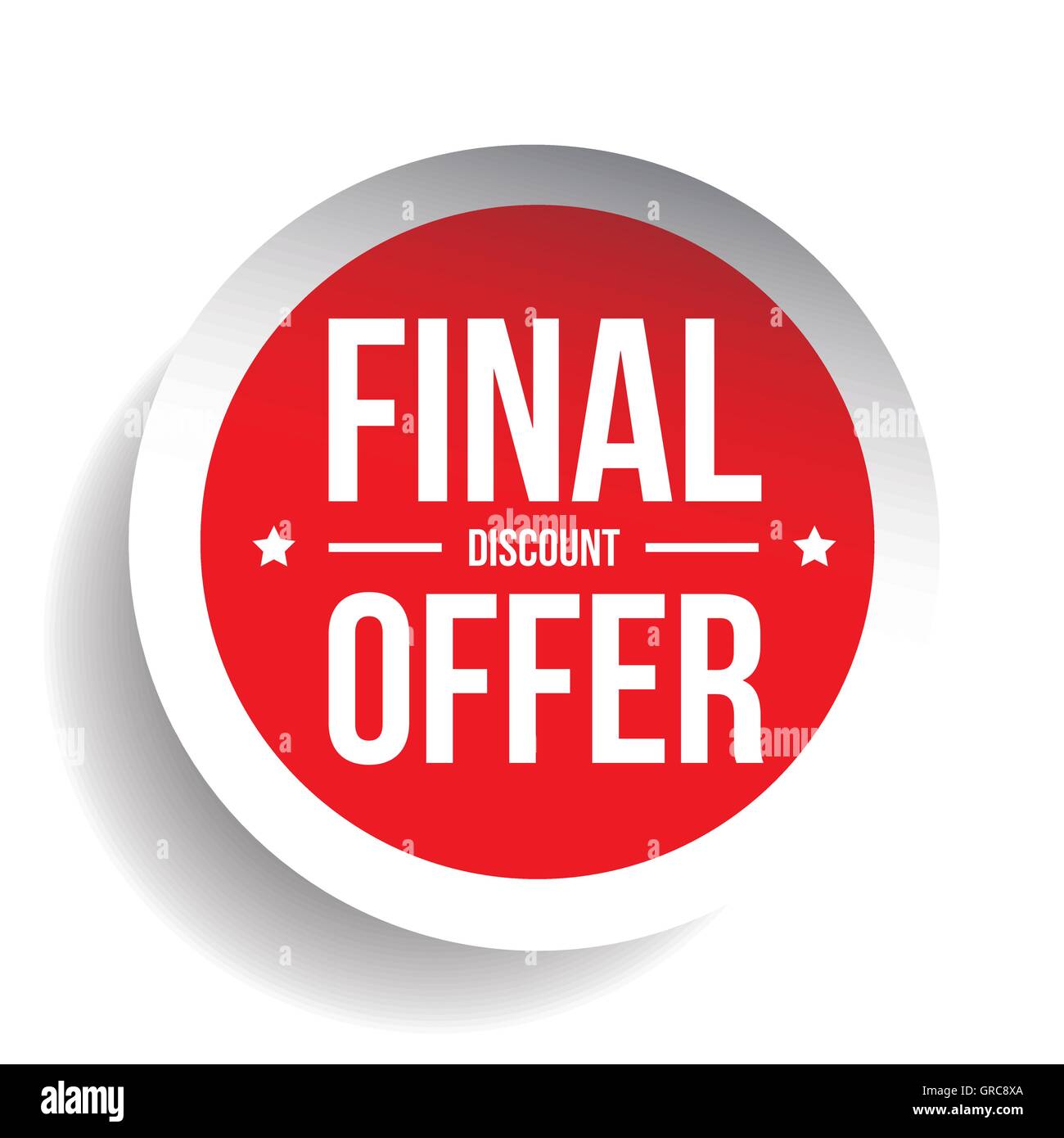 Final Discount Offer Round Label sticker Stock Vector Image & Art - Alamy