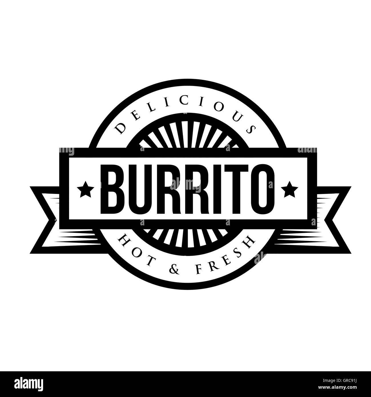 Mexican Cuisine vintage sign - Burrito Stock Vector Image & Art - Alamy