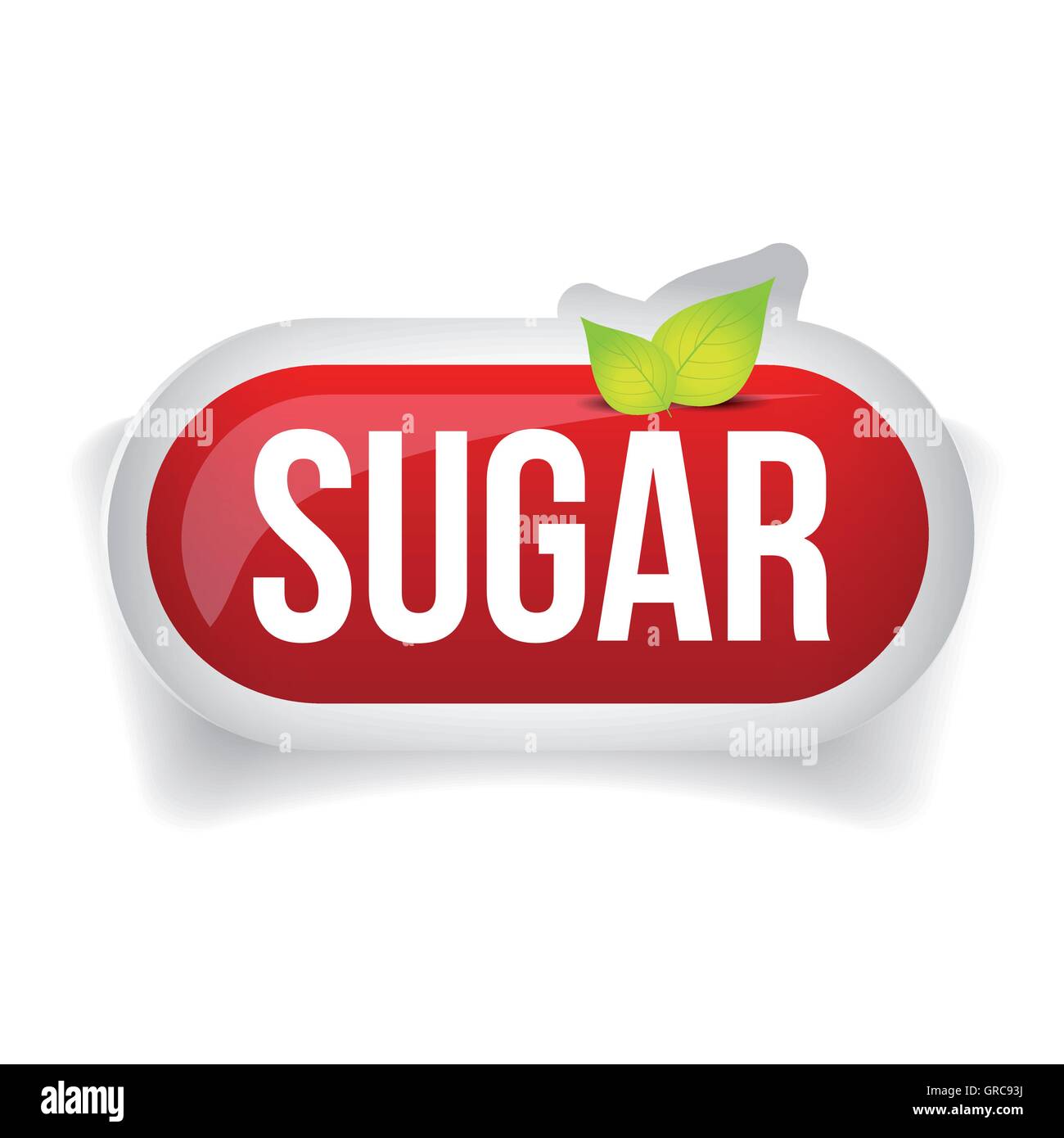 Sugar button icon red Stock Vector Image & Art - Alamy