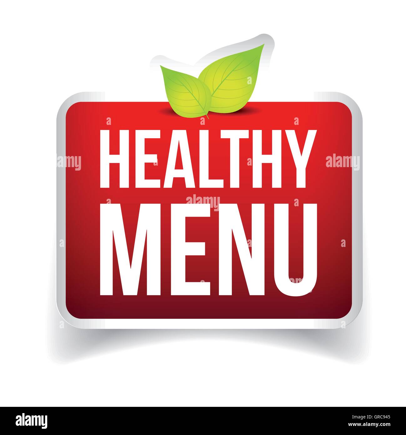 Healthy Menu vector sign red Stock Vector Image & Art - Alamy