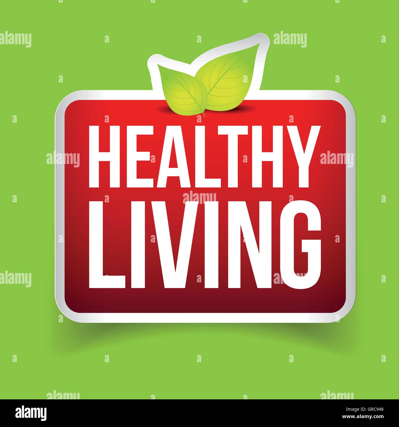 Healthy Living button vector red Stock Vector Image & Art - Alamy