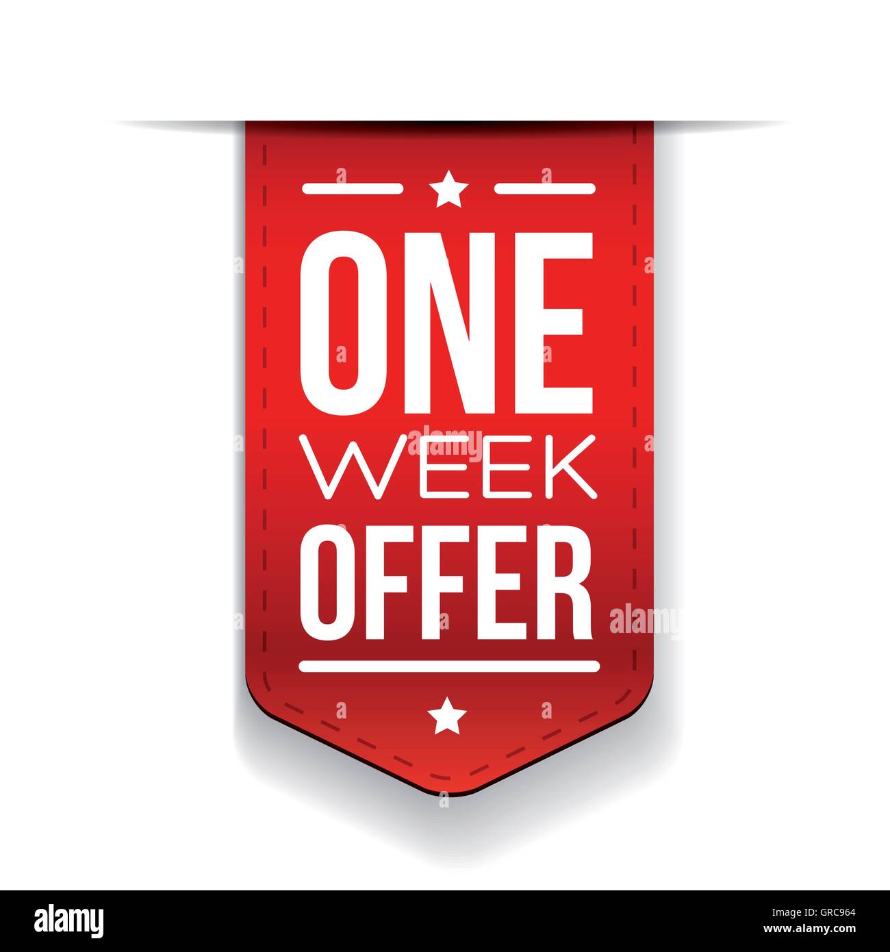 One Week Offer Red ribbon Stock Vector Image & Art - Alamy