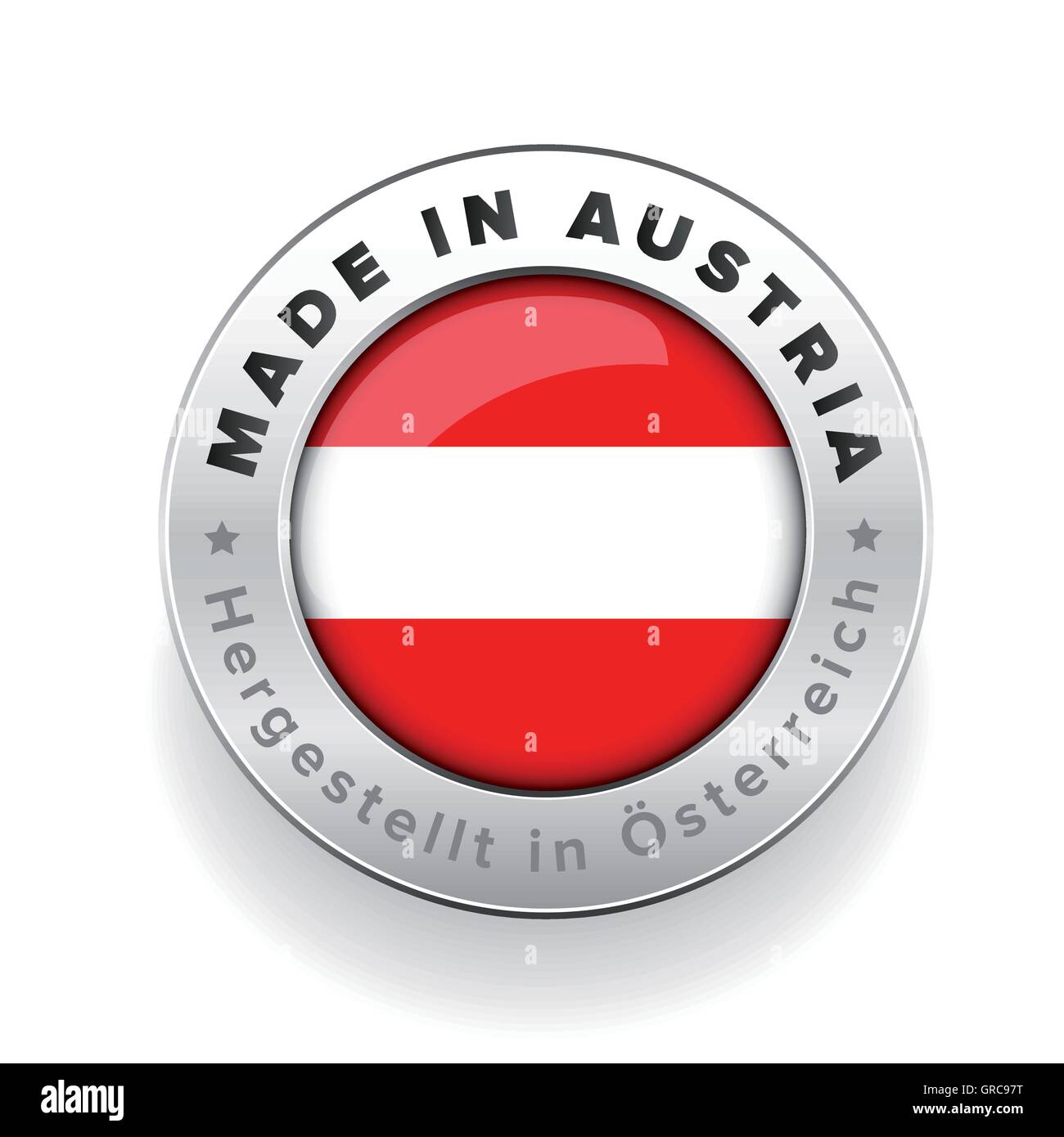 Made in Austria button with German Translation Stock Vector Image & Art ...