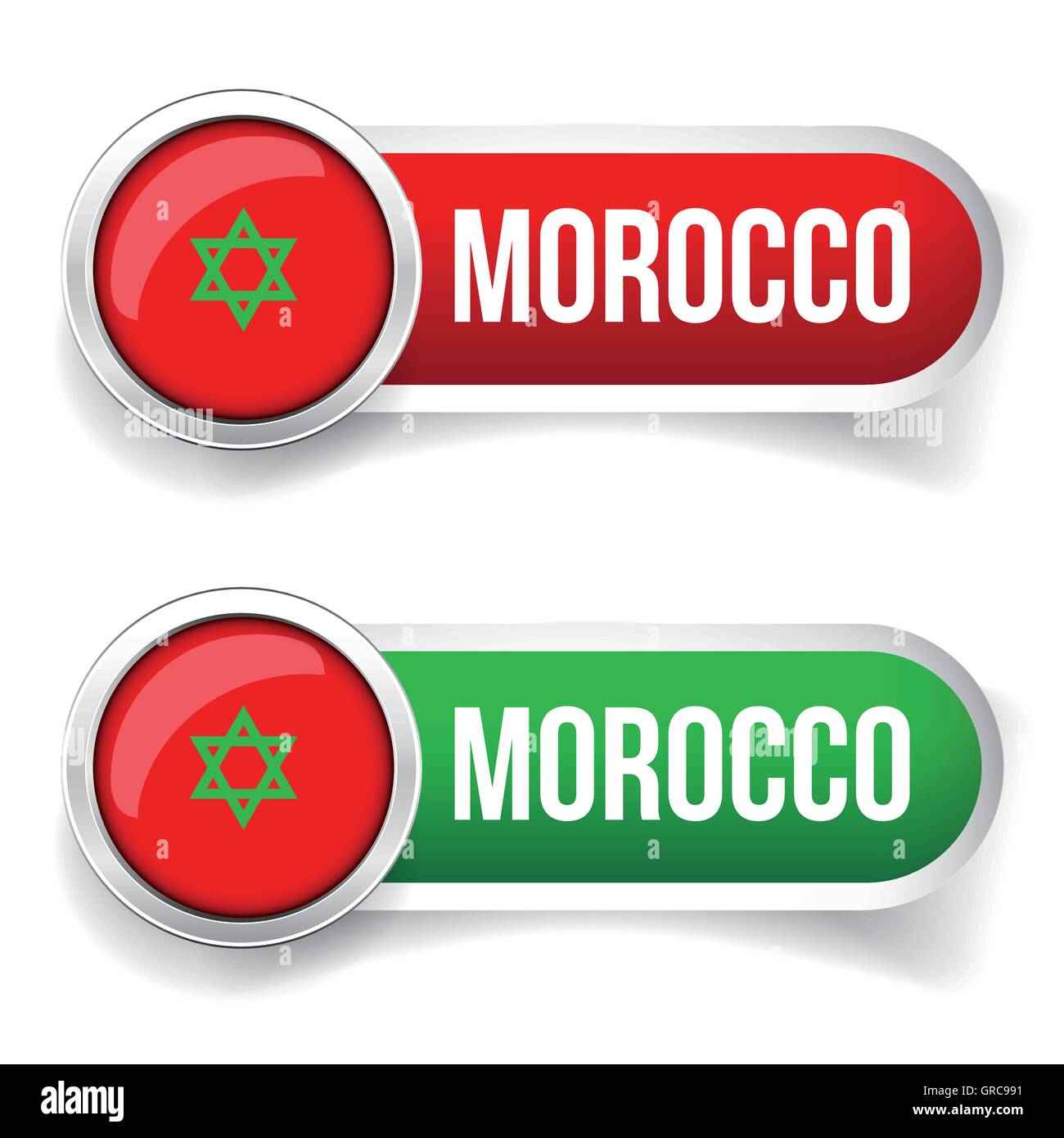 Morocco silver badge button sign Stock Vector Image & Art - Alamy