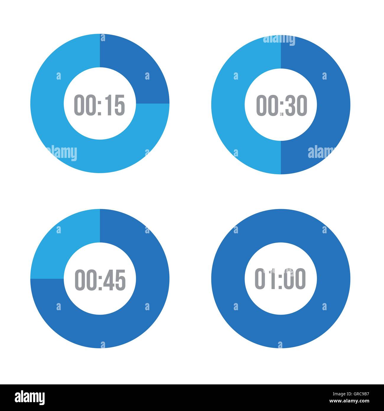Timer icons vector circles Stock Vector Image & Art - Alamy