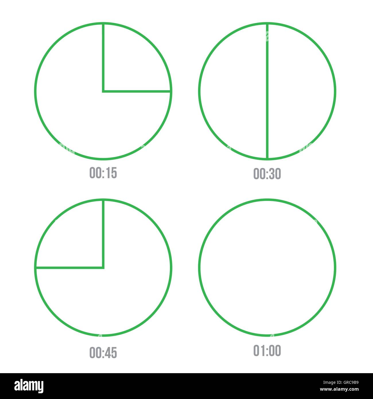 Timer icons vector circles Stock Vector Image & Art - Alamy