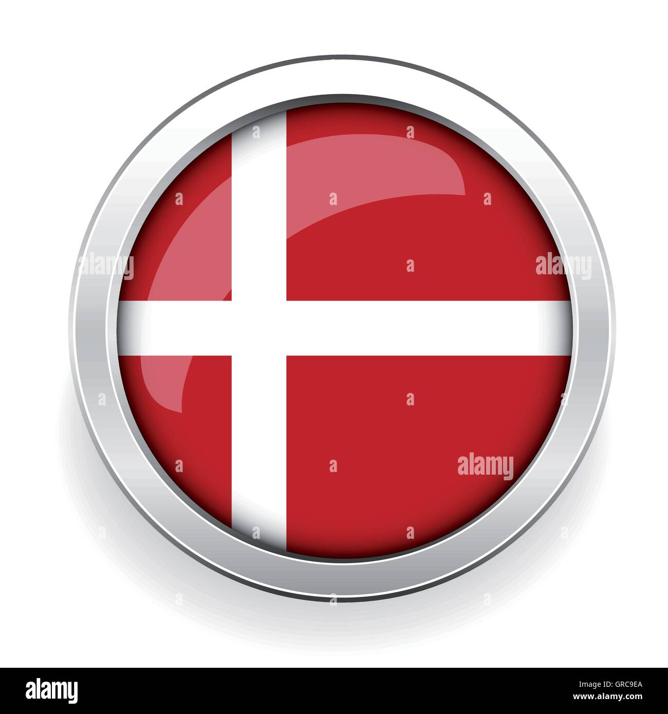 Denmark flag button vector Stock Vector Image & Art - Alamy