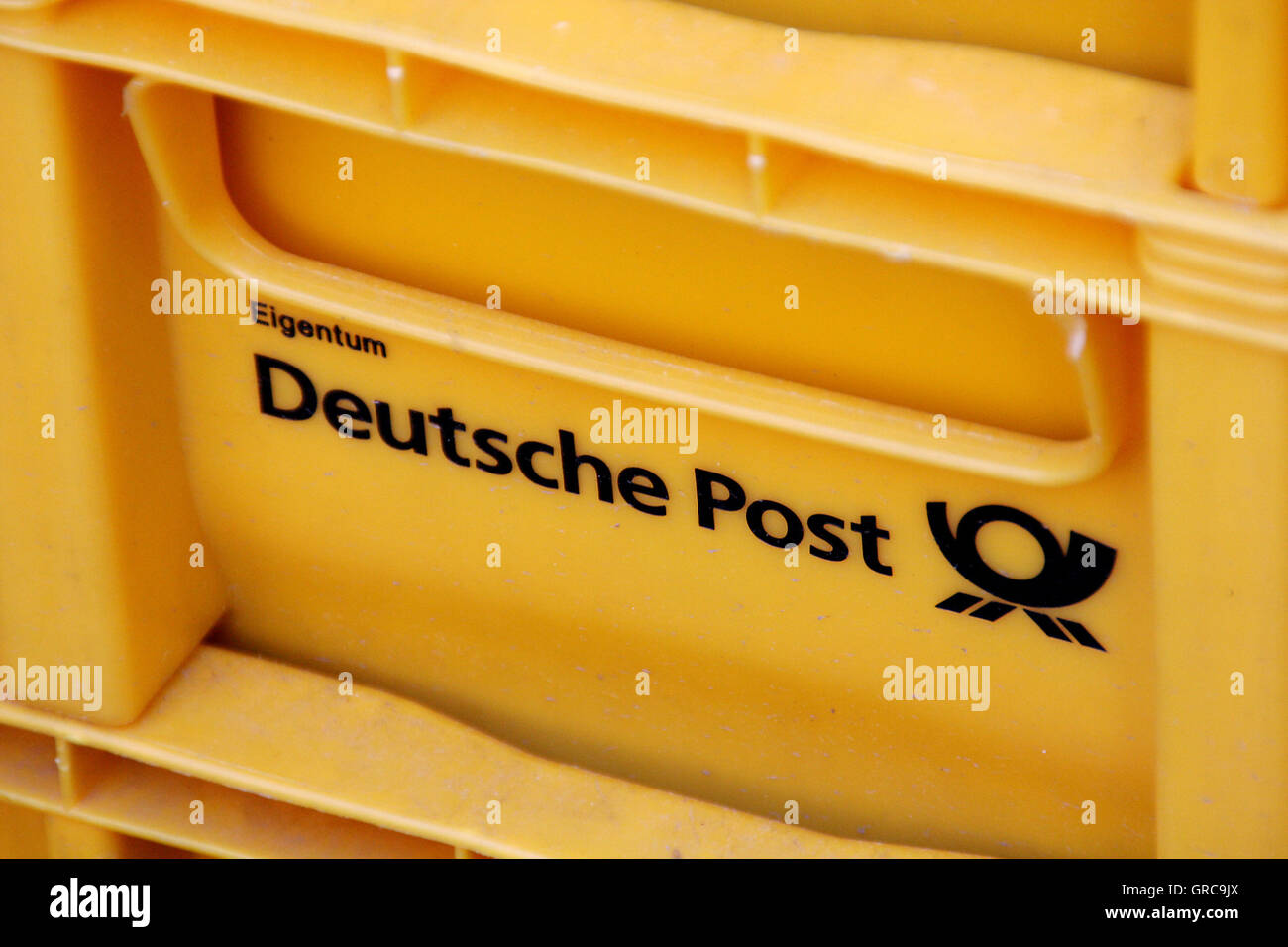 Deutsche Post Stack Boxes Stock Photo - Alamy