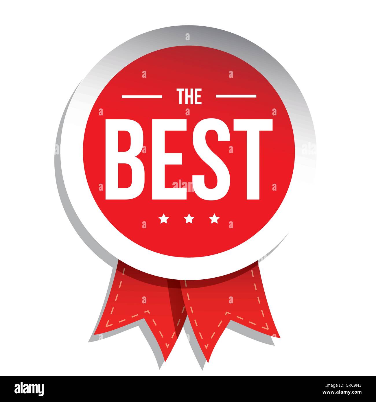 The Best award label with red ribbon Stock Vector Image & Art - Alamy
