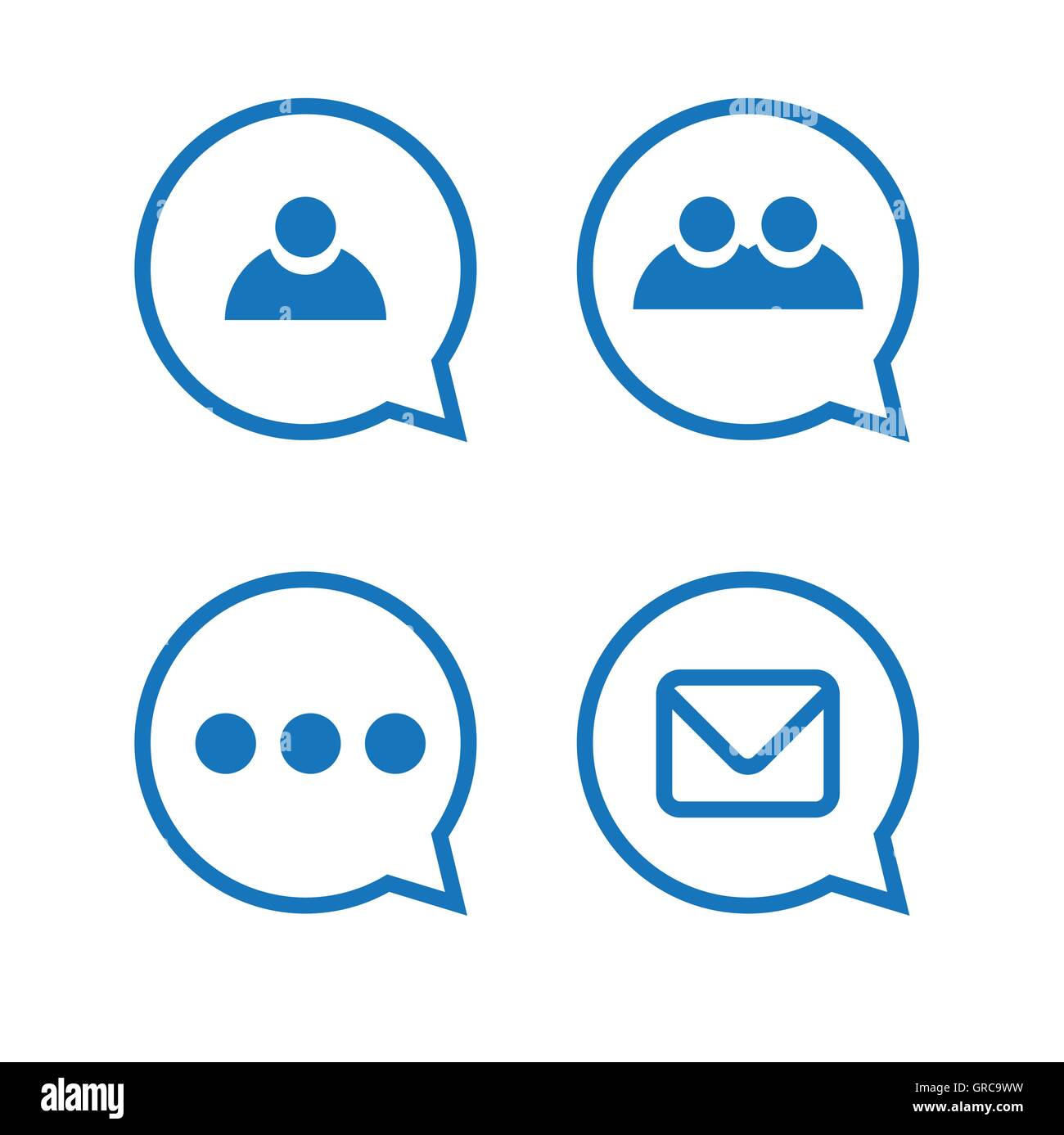 Trendy chat interface application Stock Vector Images - Alamy