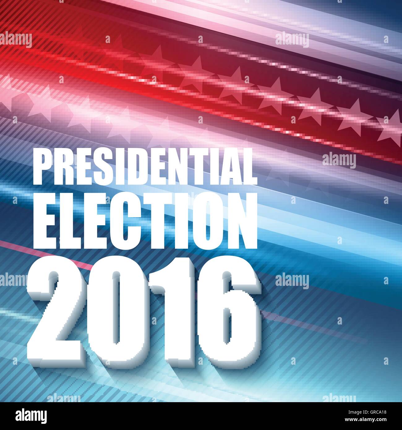 2016 USA presidential election poster. Vector illustration Stock Vector ...