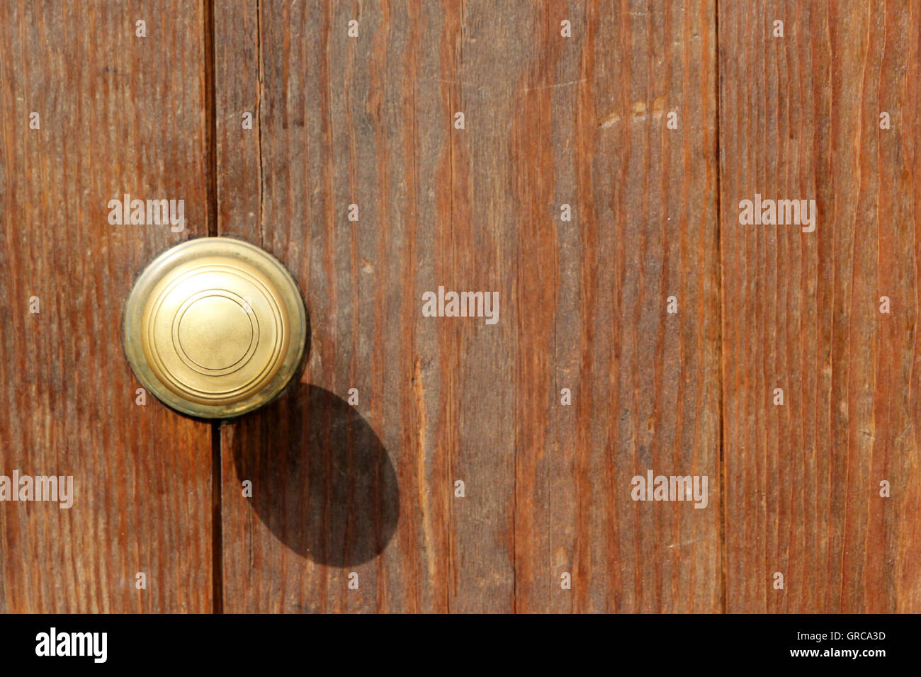Closed Door With Old Door Handle Stock Photo - Alamy