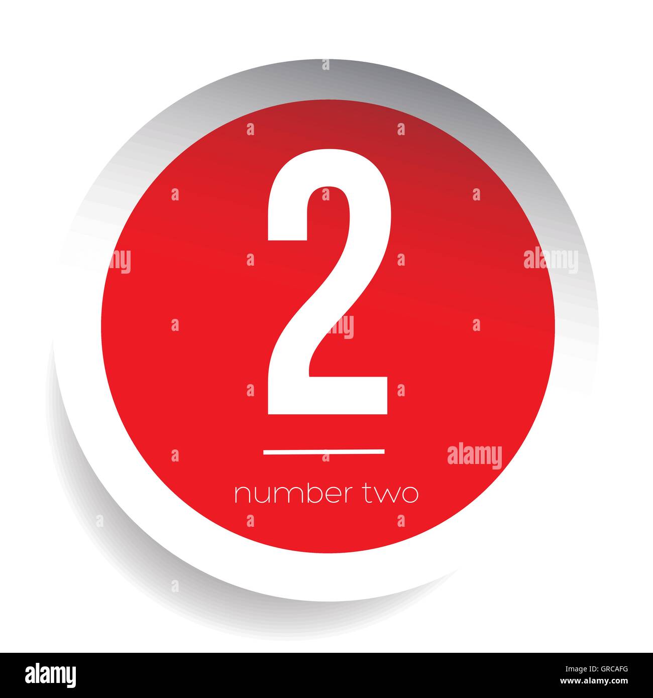 Number two vector label red Stock Vector Image & Art - Alamy