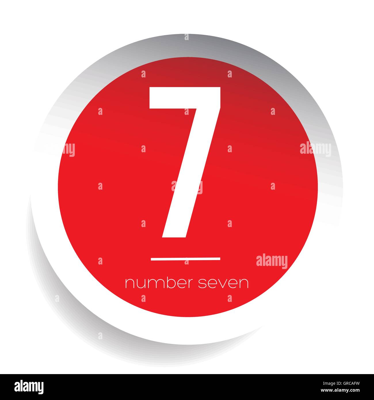 Number 7 red Cut Out Stock Images & Pictures - Alamy