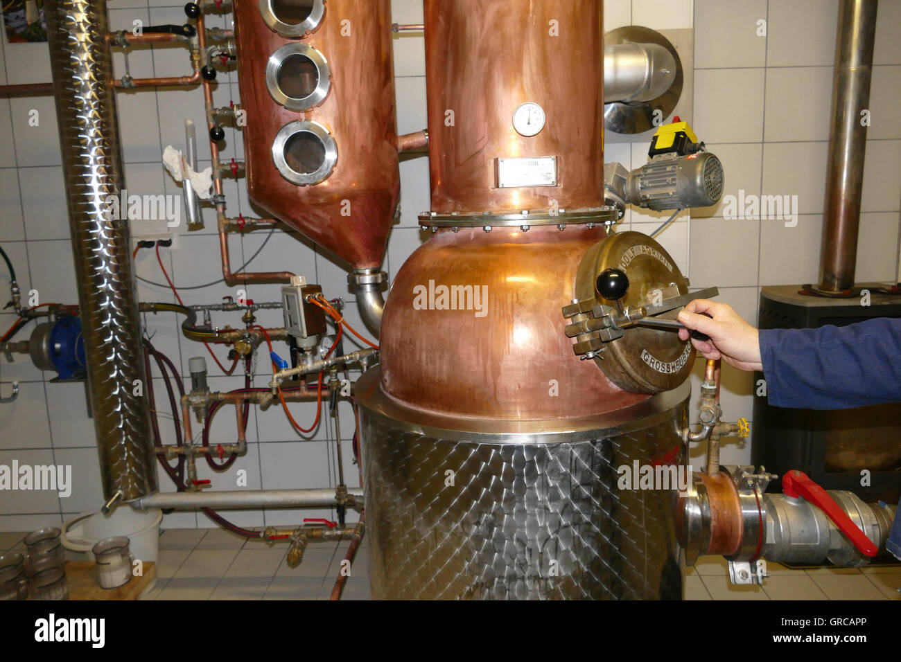 Fruit Distillery In Großheirath, Neuses To The Oaks Stock Photo - Alamy