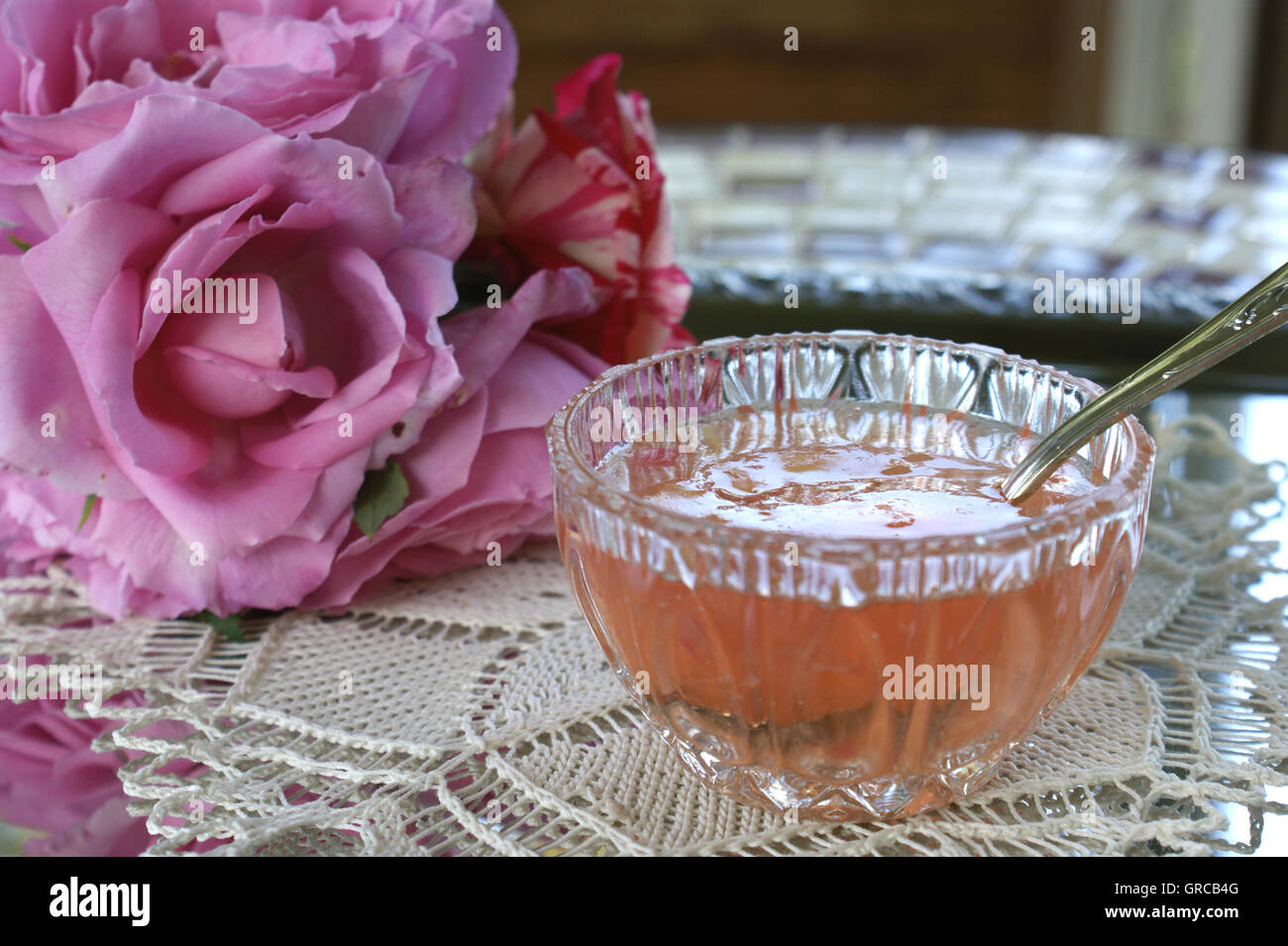 Home Made Rose Jelly Stock Photo - Alamy