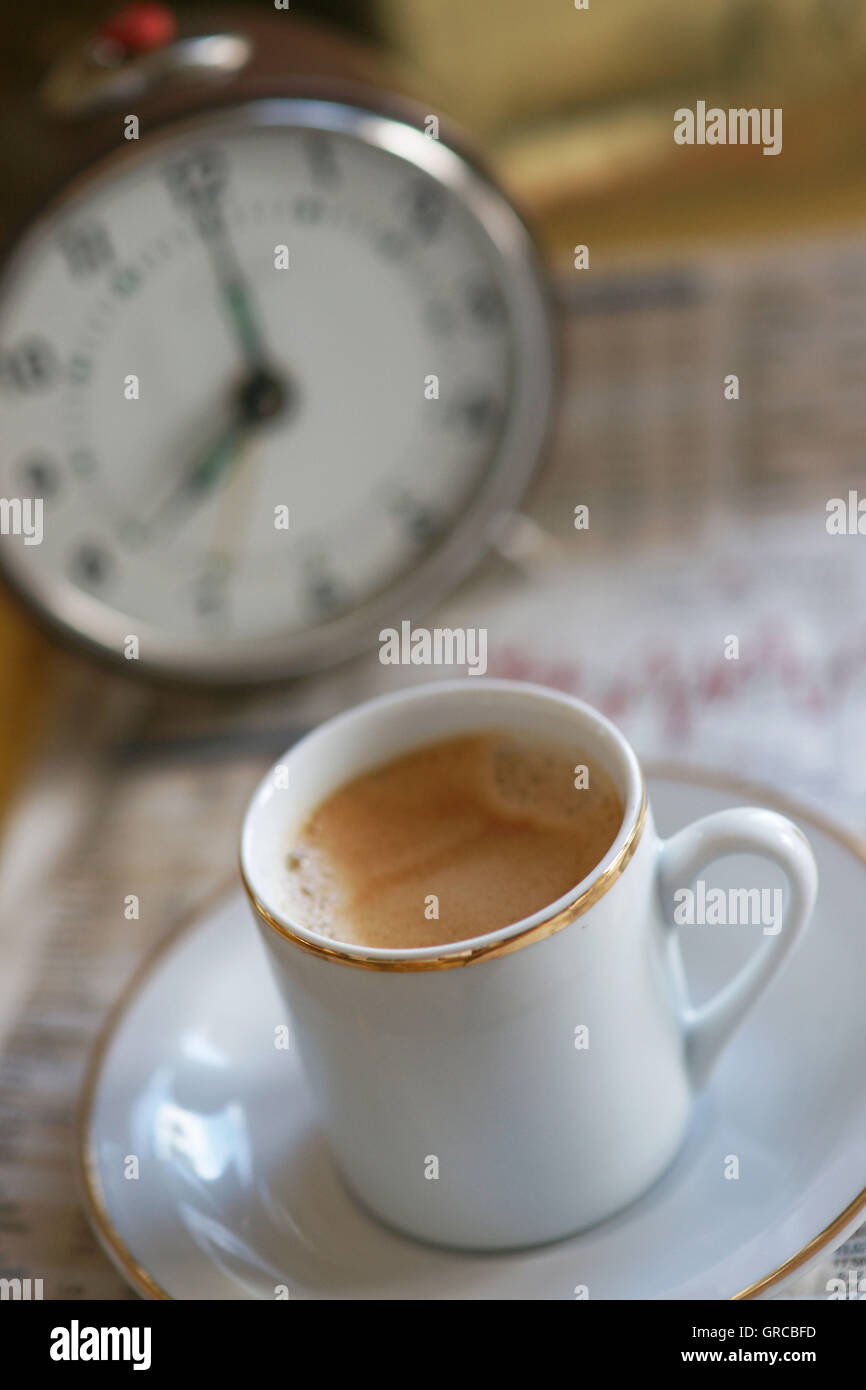 Early Morning Coffee At Eight Stock Photo - Alamy