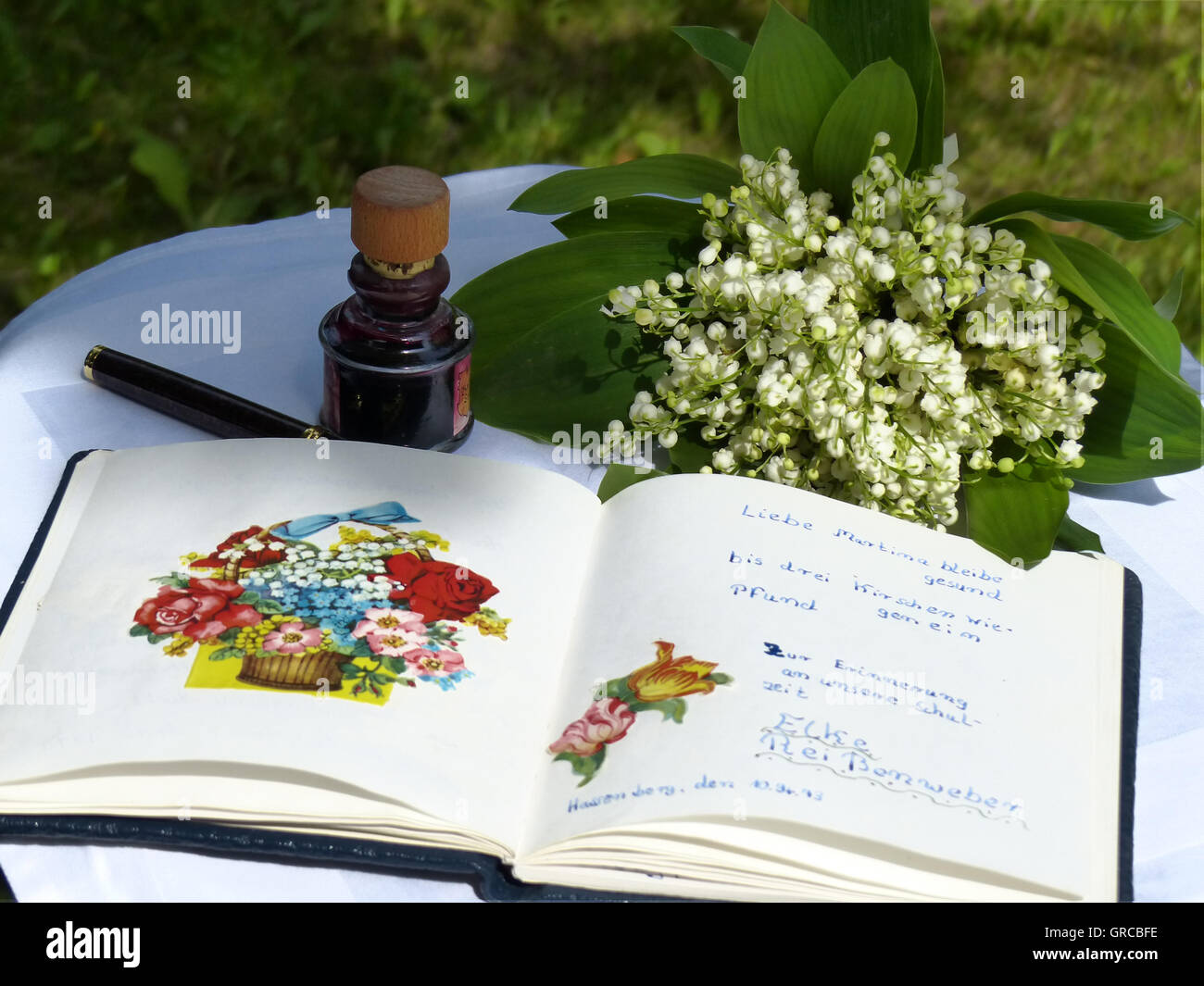 Poetry Album And Nostalgia Stock Photo - Alamy