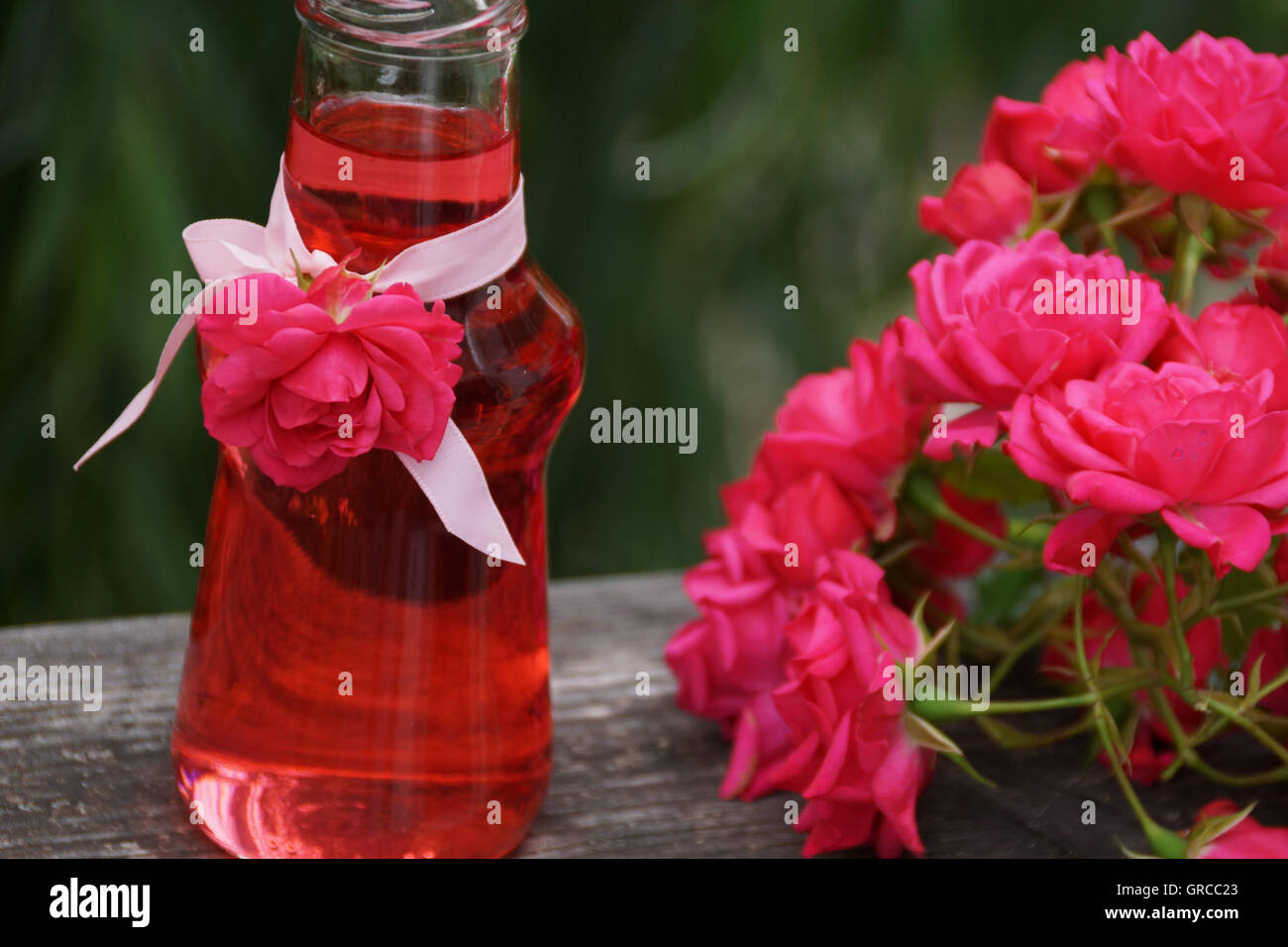 Rose Syrup Handmade Stock Photo - Alamy