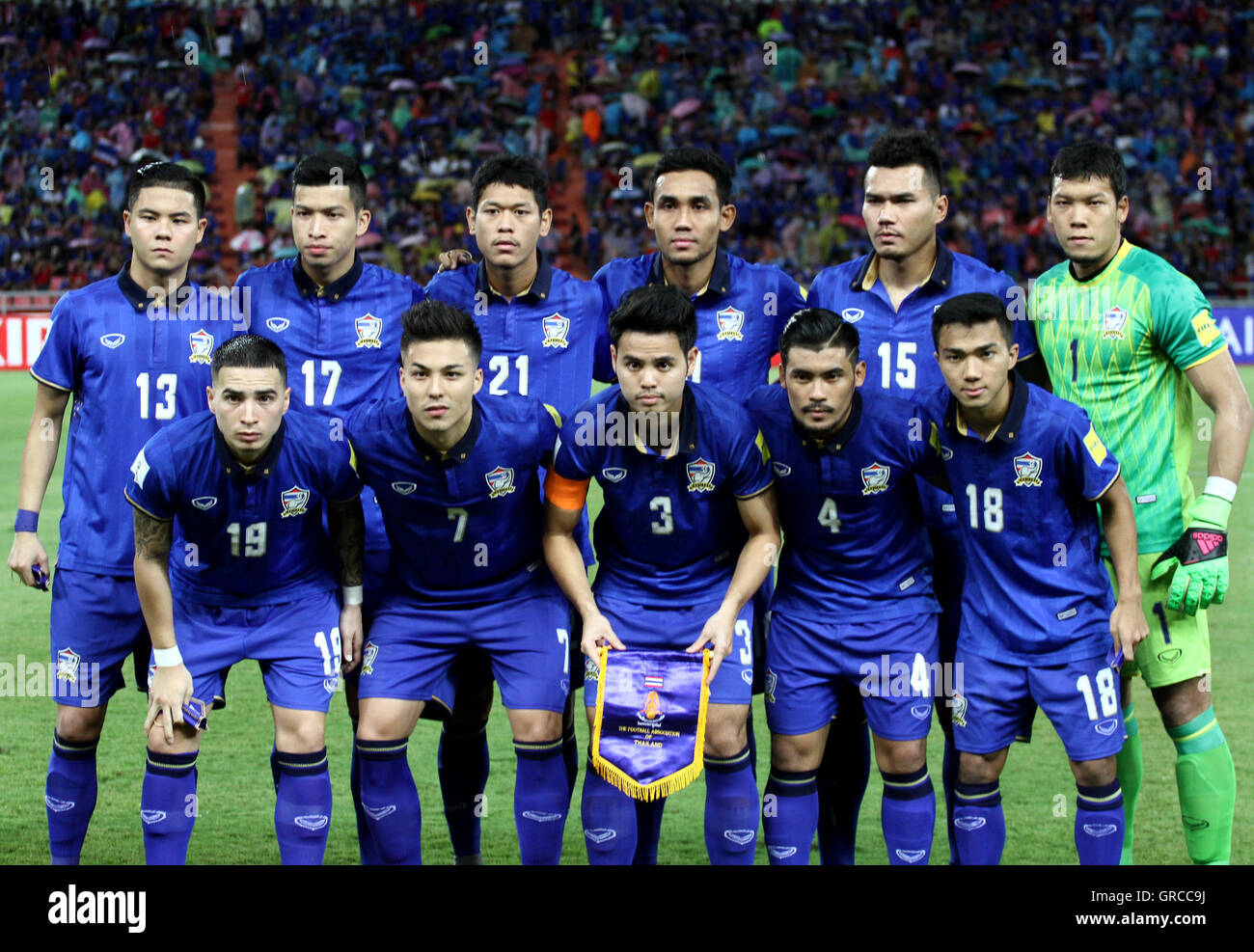 Bangkok, Thailand. 06th Sep, 2016. Team players of Thailand during the ...