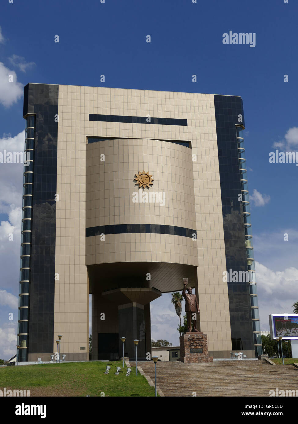Independence Museum With Monument Of Dr. Sam Nujoma In Windhoek ...