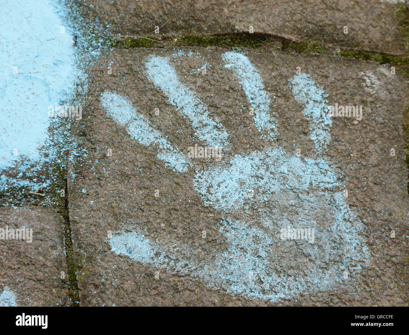 Blue Handprints High Resolution Stock Photography and Images - Alamy