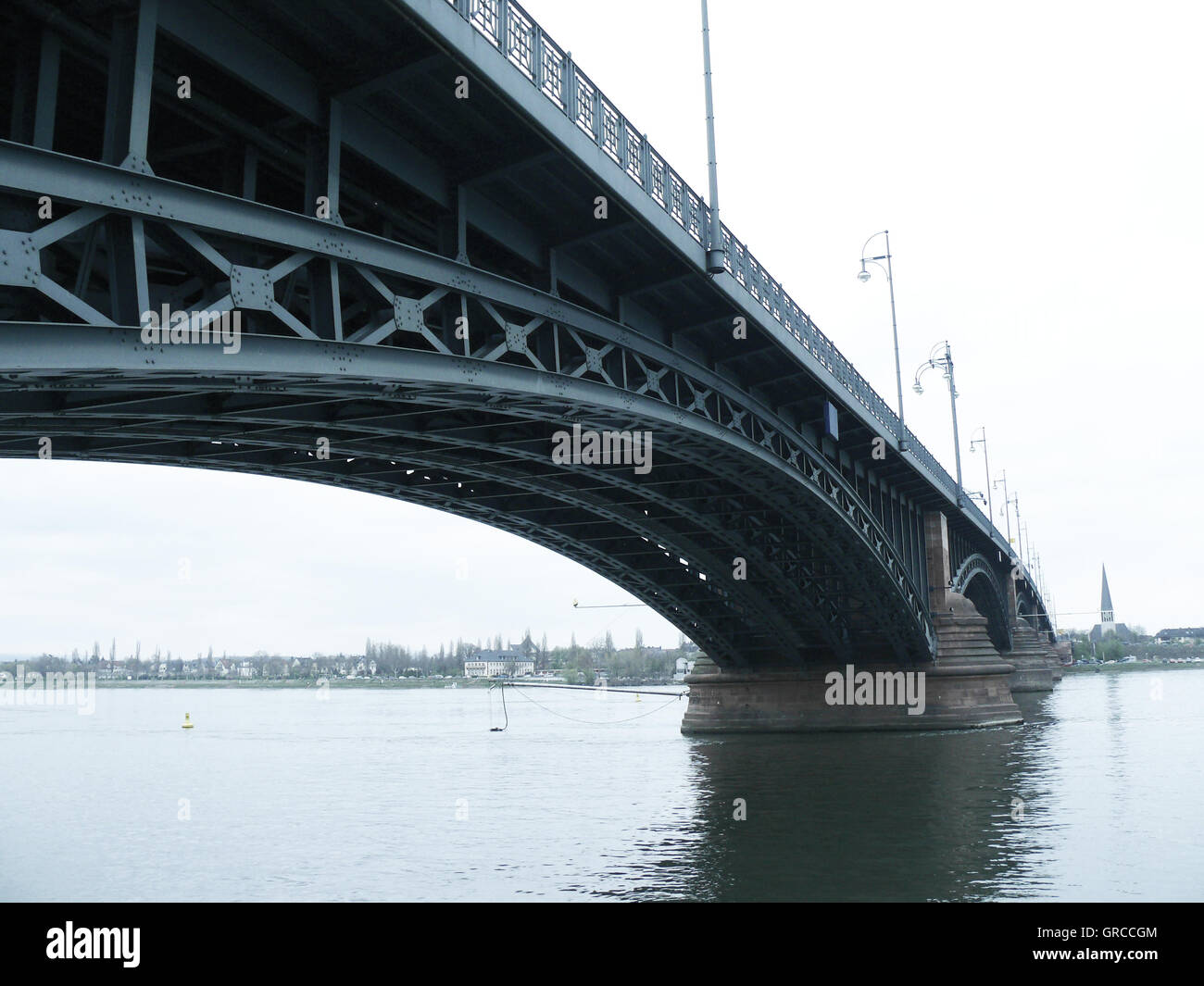 Mainz, River Rhine With Theodor-Heuss-Bridge Stock Photo - Alamy