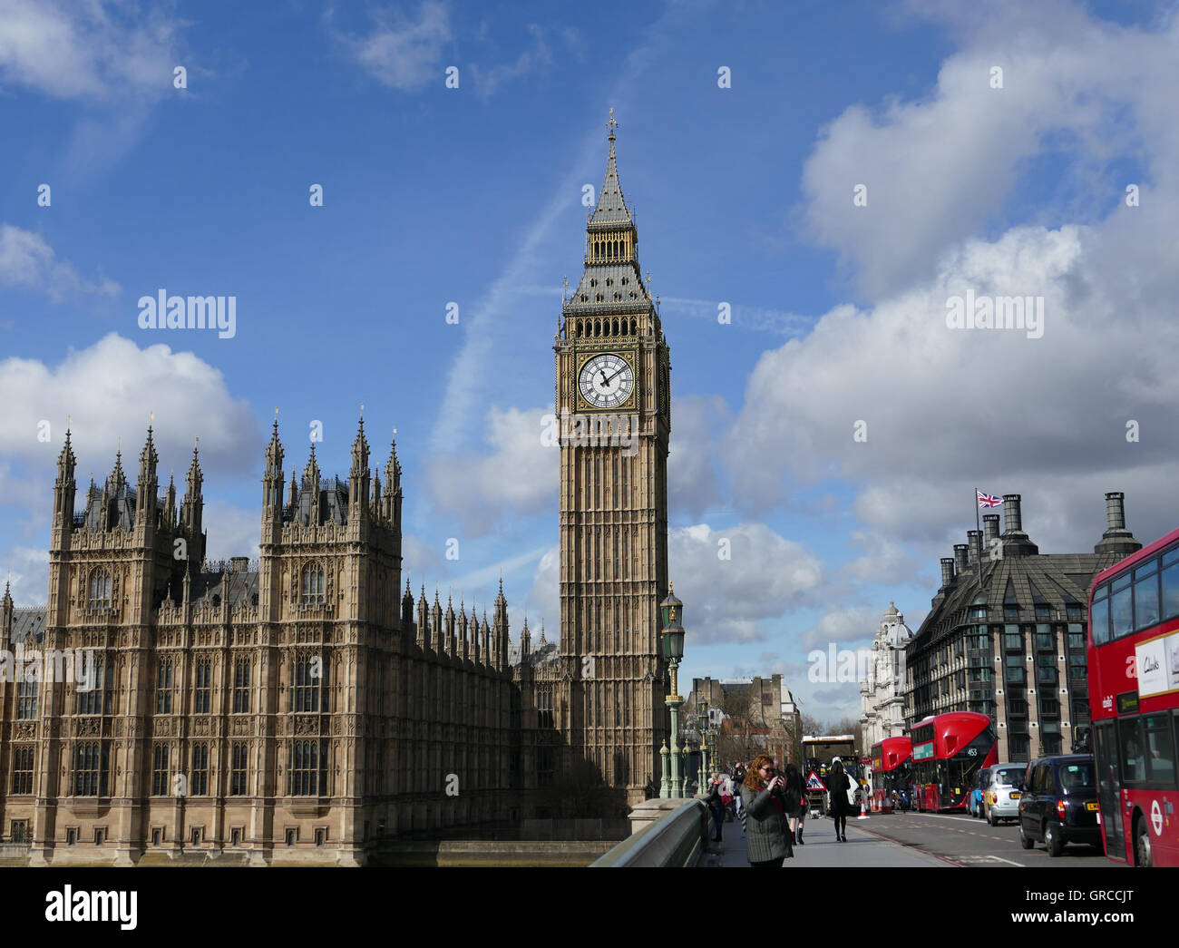 The Houses Of Parliament With Big Ben, Landmarks Of London, England ...