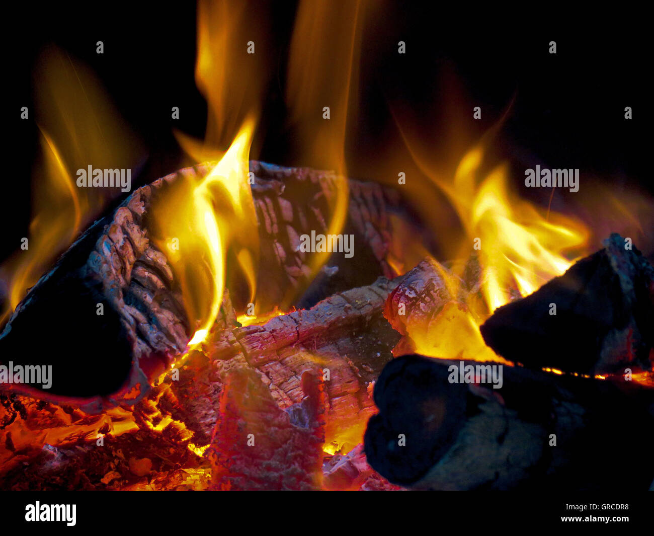 Fire And Flames Stock Photo - Alamy