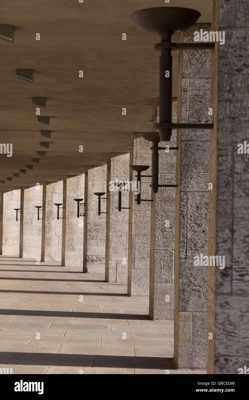 Corridor Outside Of The Olympic Stadium Stock Photo - Alamy