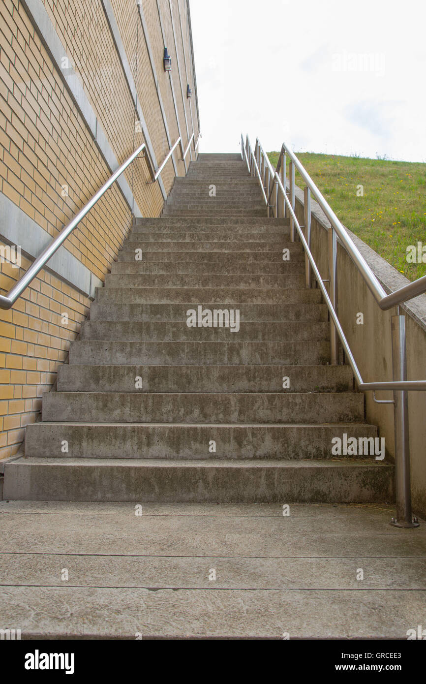 Stair stairs long steep hi-res stock photography and images - Alamy
