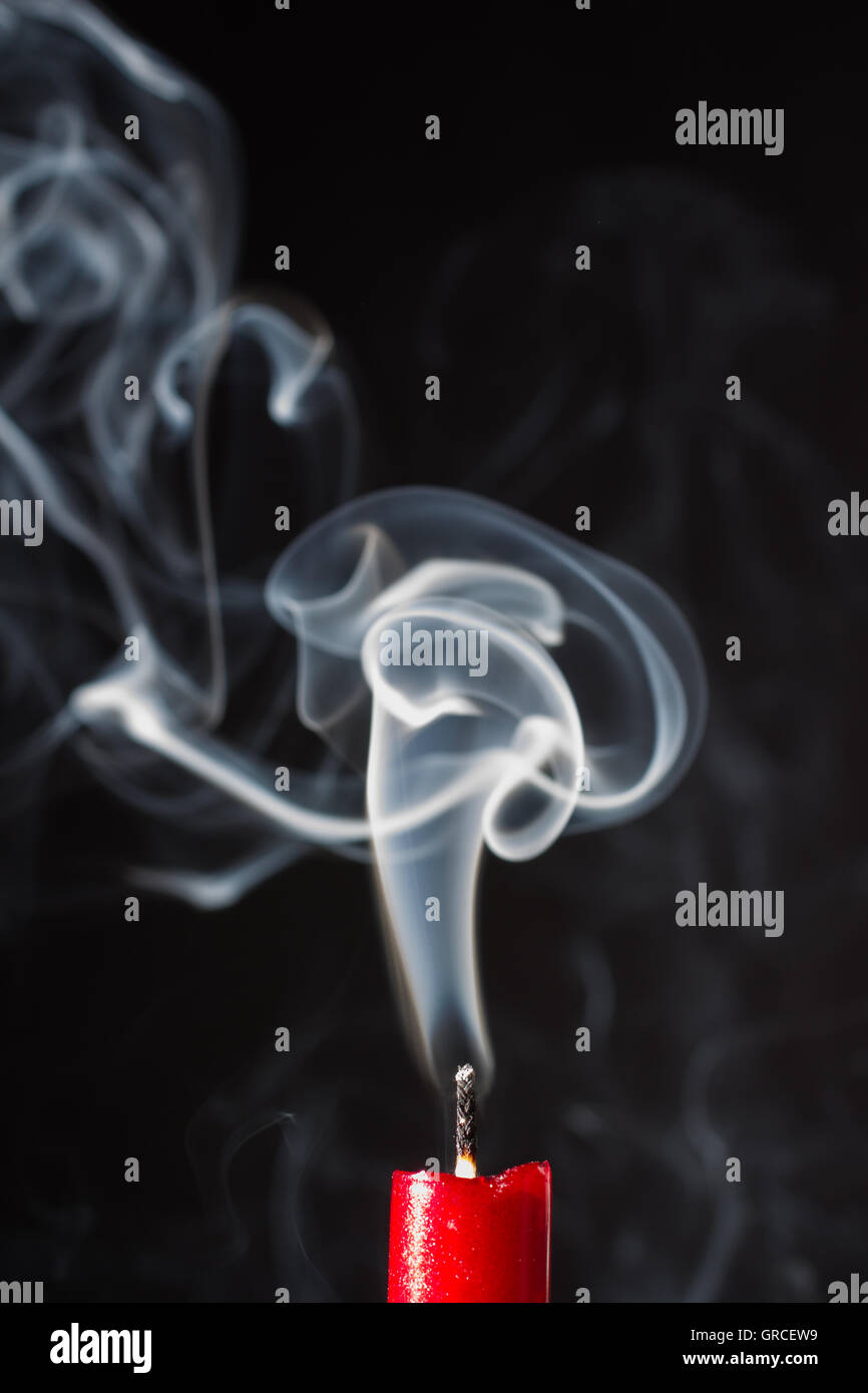 Candle And Smoke Stock Photo - Alamy
