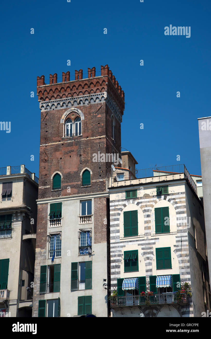 The waterfront buildings and sights in Genoa Italy Stock Photo - Alamy