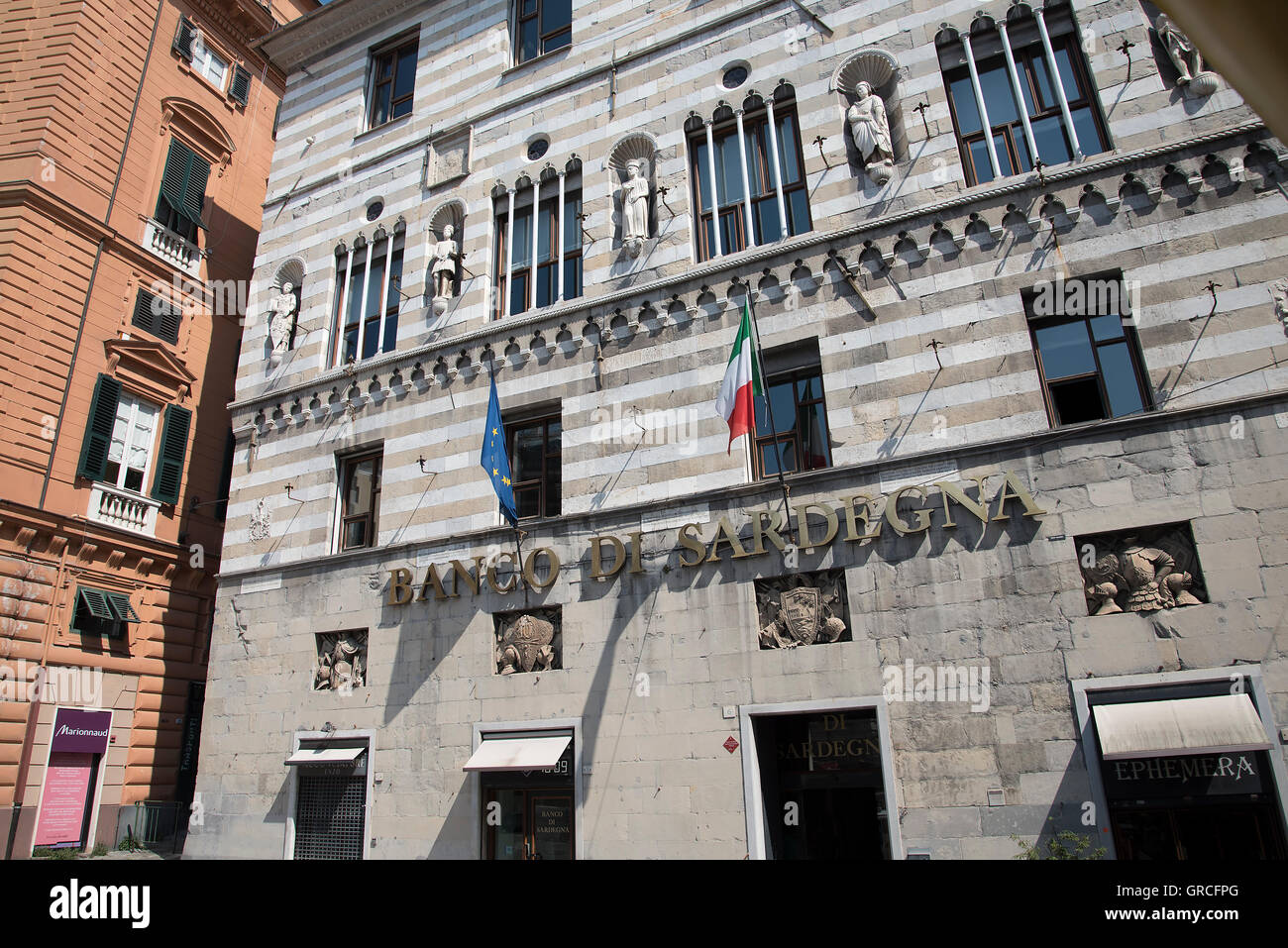 The waterfront buildings and sights in Genoa Italy Stock Photo - Alamy