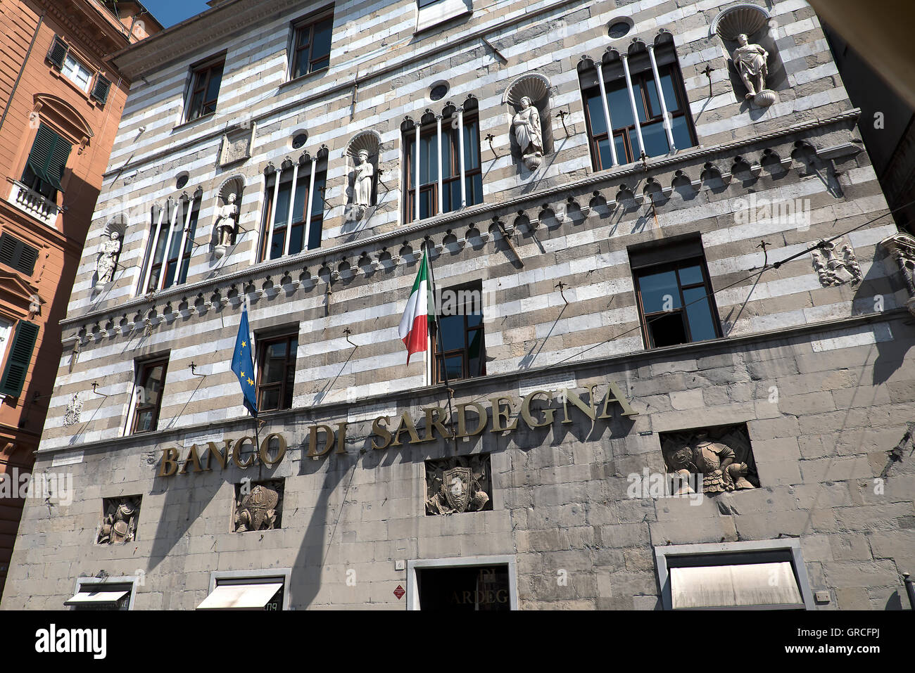 The waterfront buildings and sights in Genoa Italy Stock Photo - Alamy