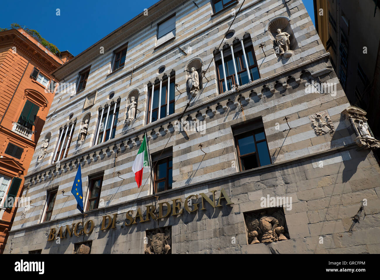 The waterfront buildings and sights in Genoa Italy Stock Photo - Alamy