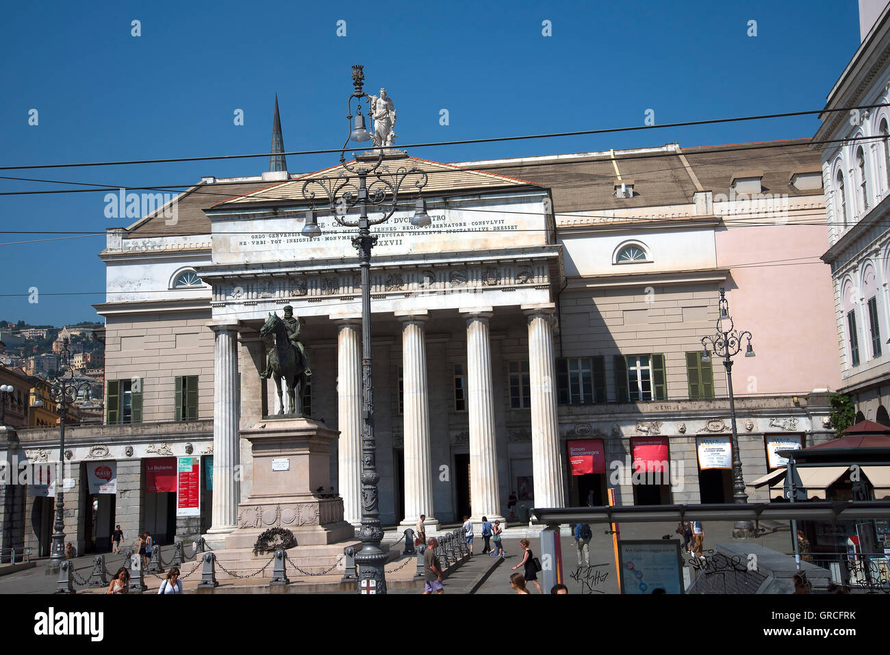 The Teatro Carlo Felice is the opera house of Genoa, Italy,used for ...