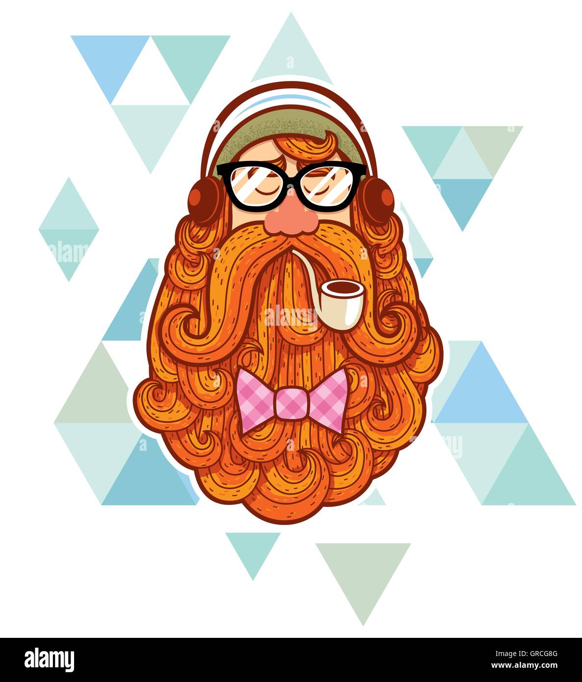 Hipster style man cartoon Cut Out Stock Images & Pictures - Alamy