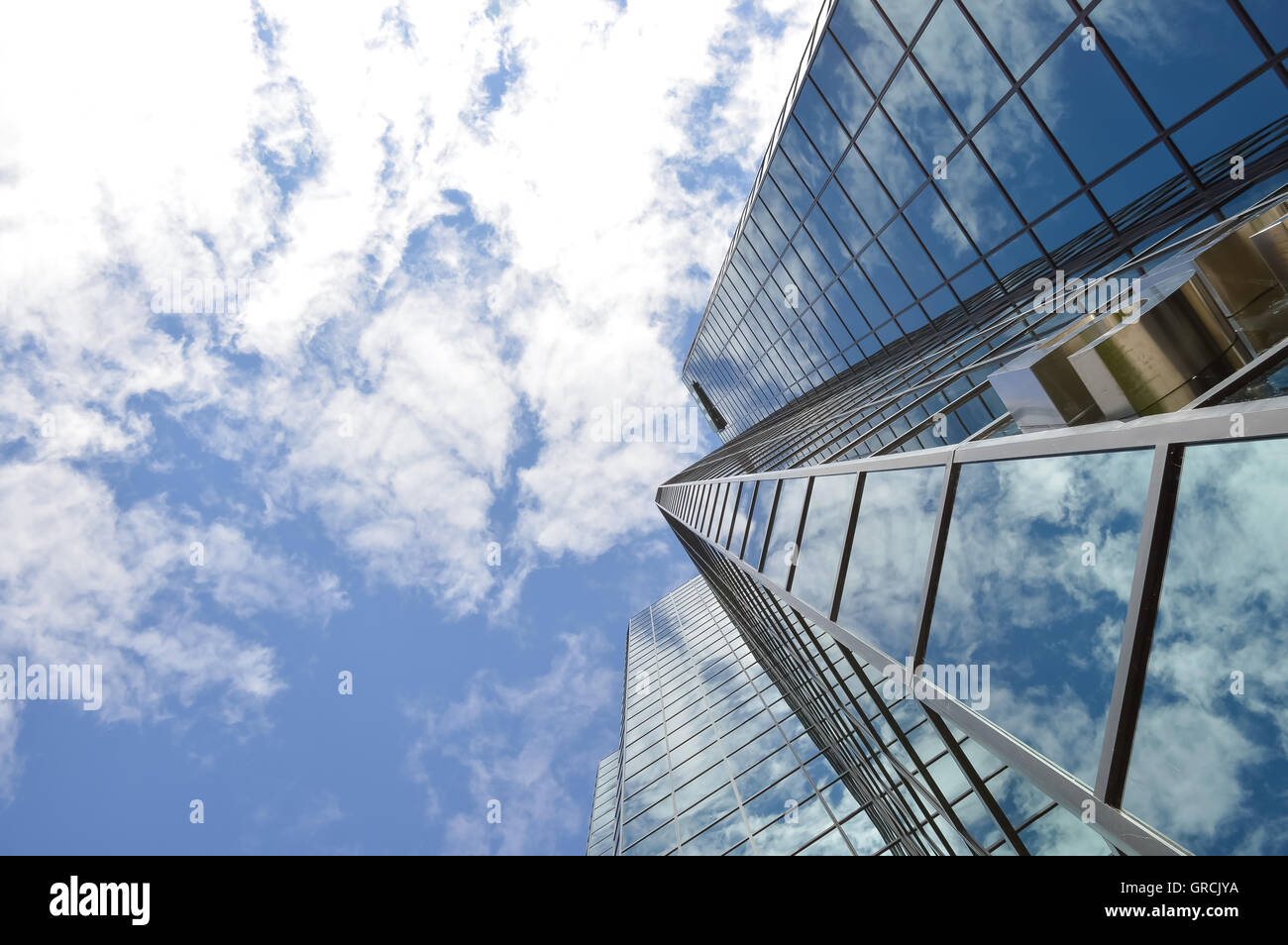 Ottawa, Canada - September 2, 2016: The glass skyscrapper reflecting ...