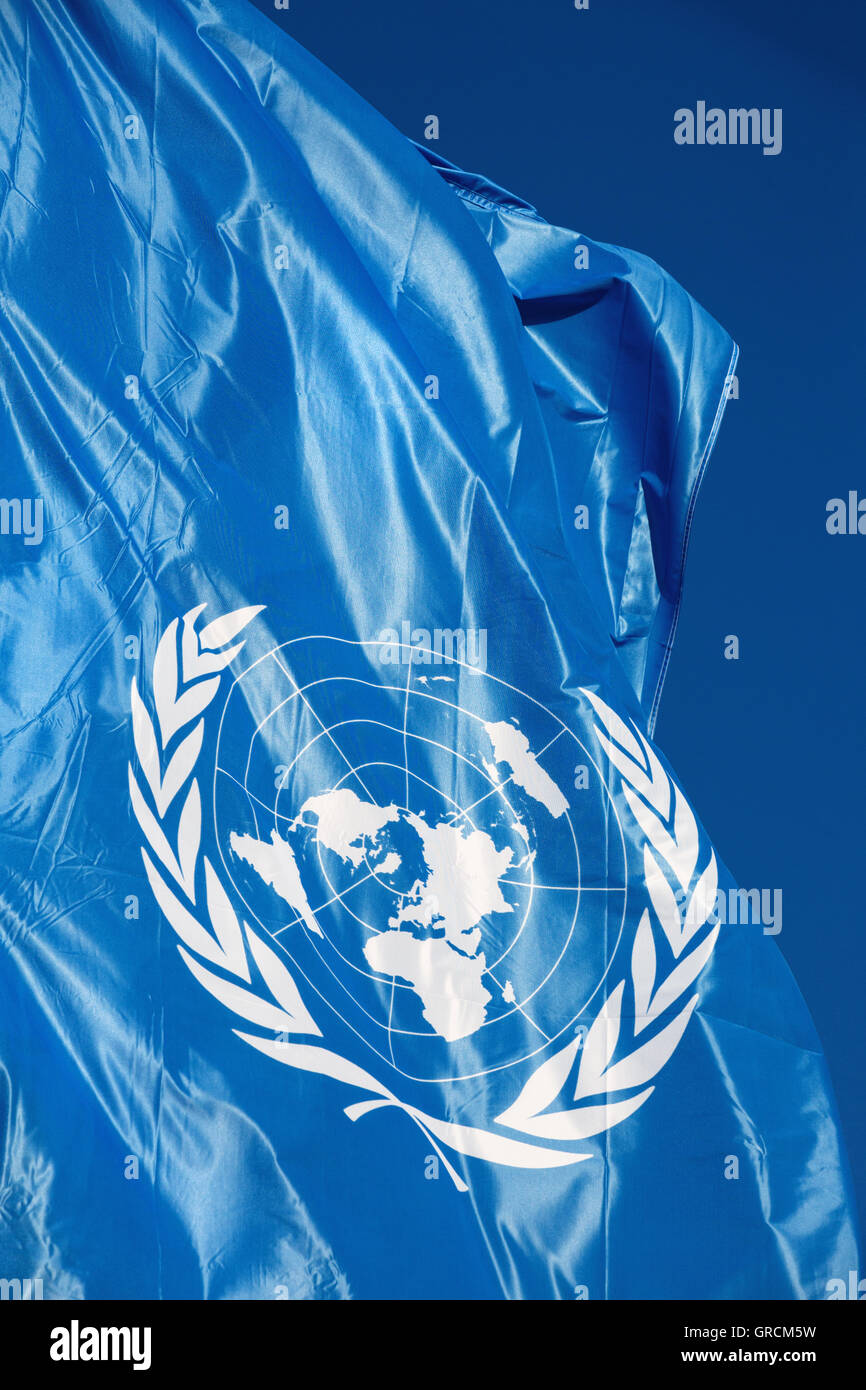 Flag Of The United Nations, Un Stock Photo - Alamy
