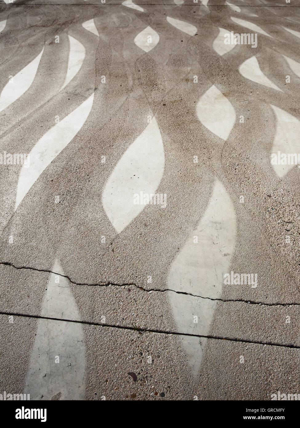 Dynamic Pattern On Concrete Floor Stock Photo - Alamy