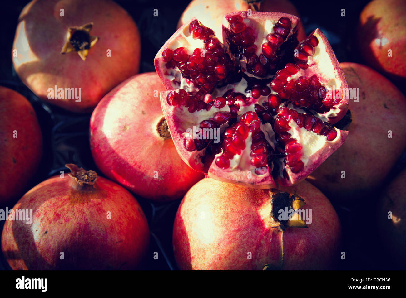 Pomegranate, Pomegranate Open Stock Photo - Alamy
